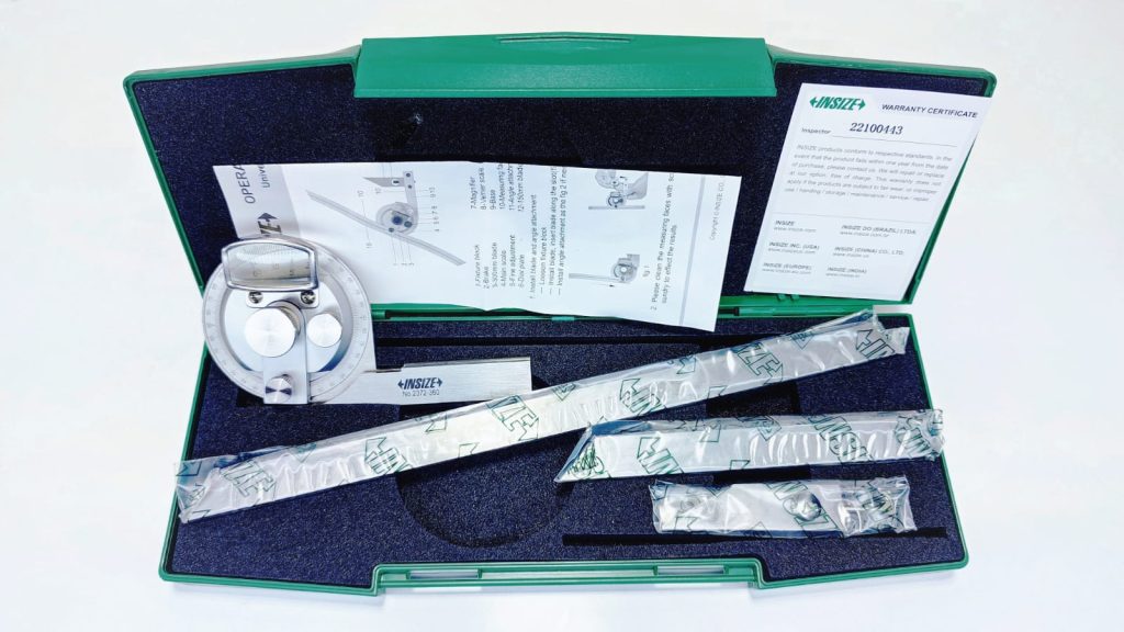 TRANSPORTADOR UNIVERSAL CON LUPA 0-360 GRADOS INSIZE