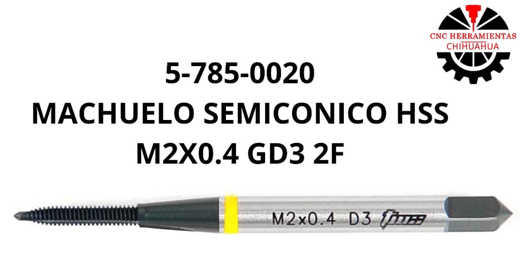 MACHUELO SEMICONICO HSS M2X0.4 GD3 2F
