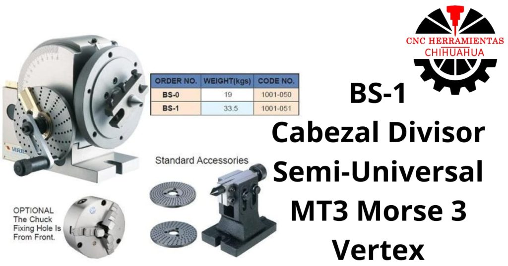 Cabezal Divisor Semi-Universal MT3 Morse 3 Vertex