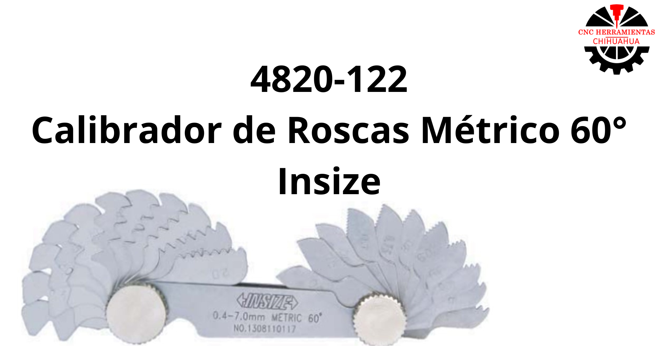 Calibrador de Roscas Métrico 60° Insize